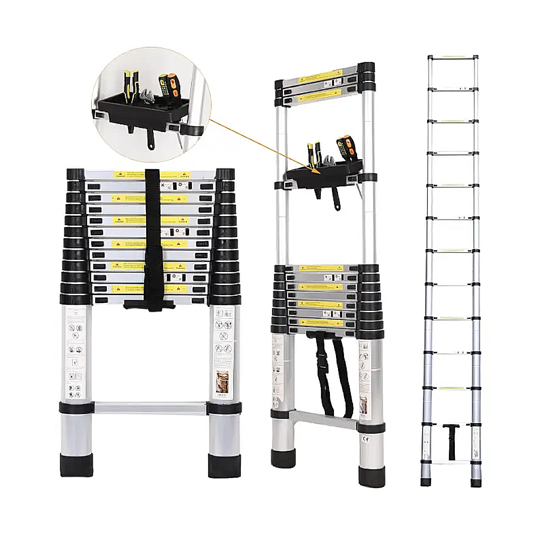 Zložljive teleskopske aluminijaste lestve - 3,8 m – Big shop slovenija